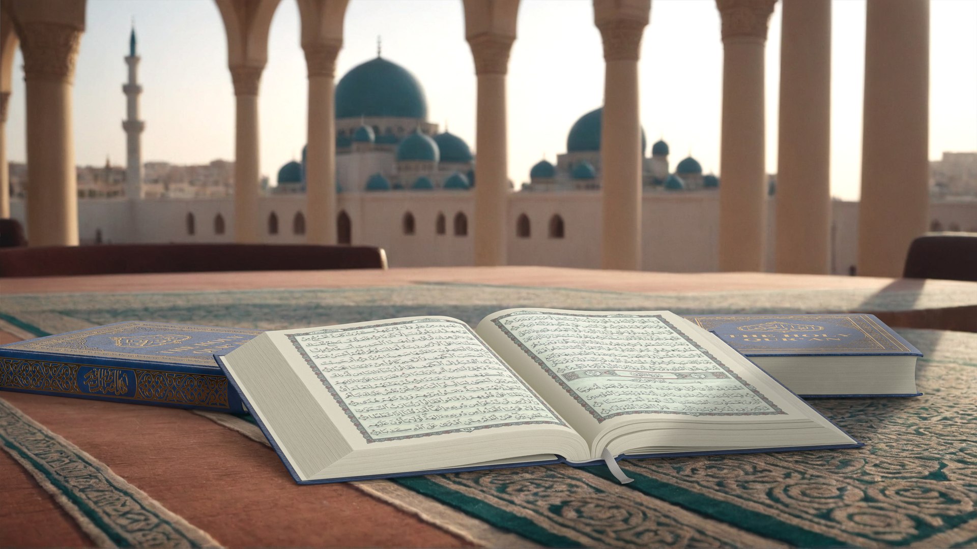 3D Model Holy Quran Blue Open - TurboSquid 2268591