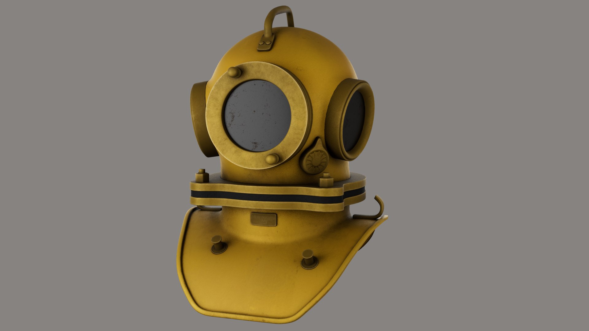 Diver Helmet 3D Model - TurboSquid 2193641