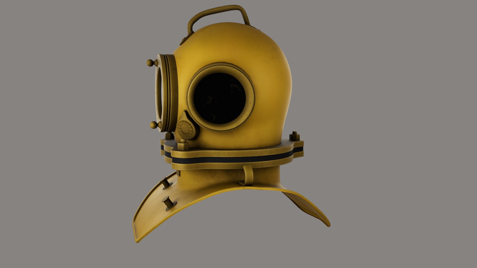 Diver Helmet 3D Model - TurboSquid 2193641
