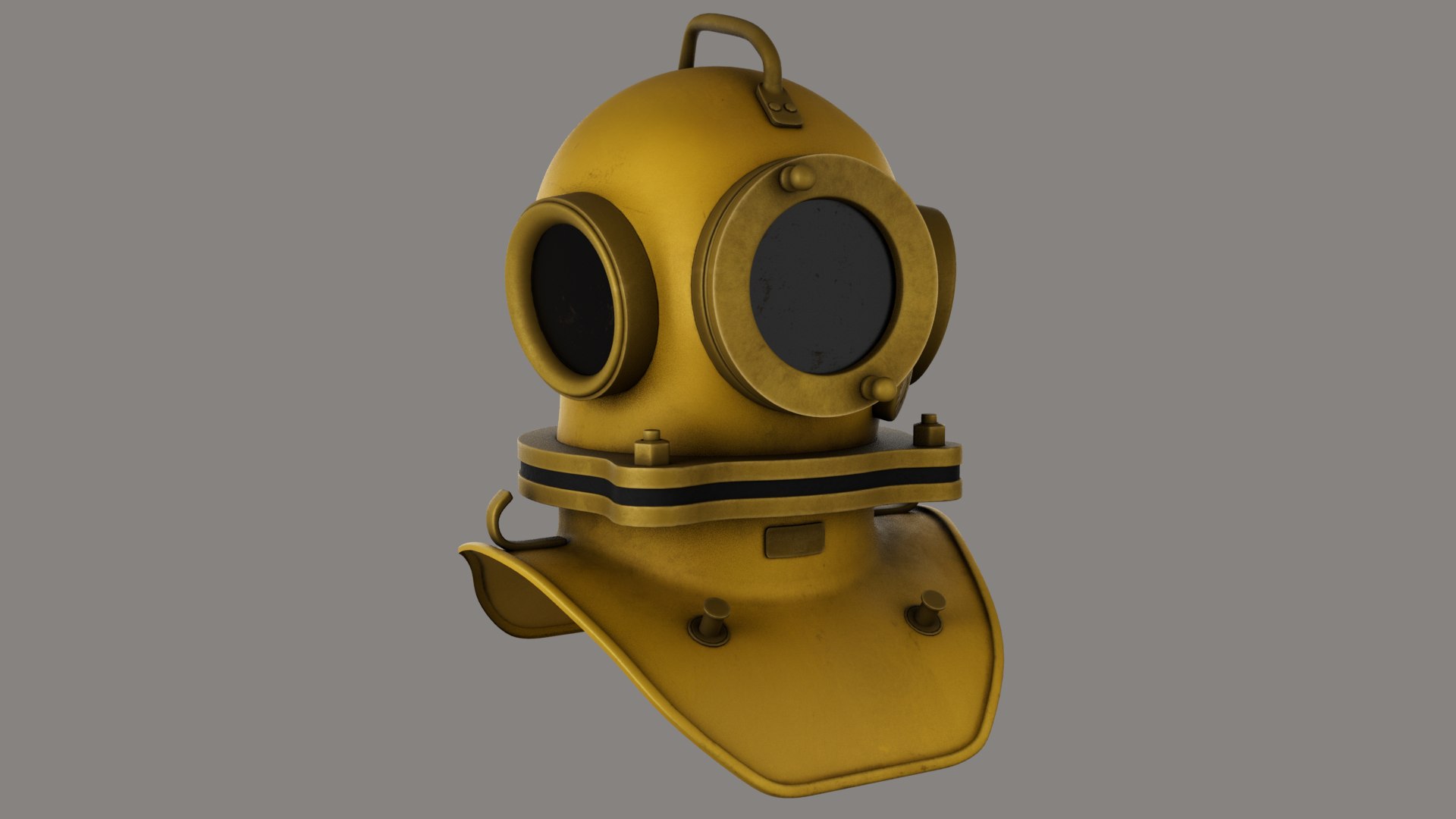 Diver Helmet 3D Model - TurboSquid 2193641