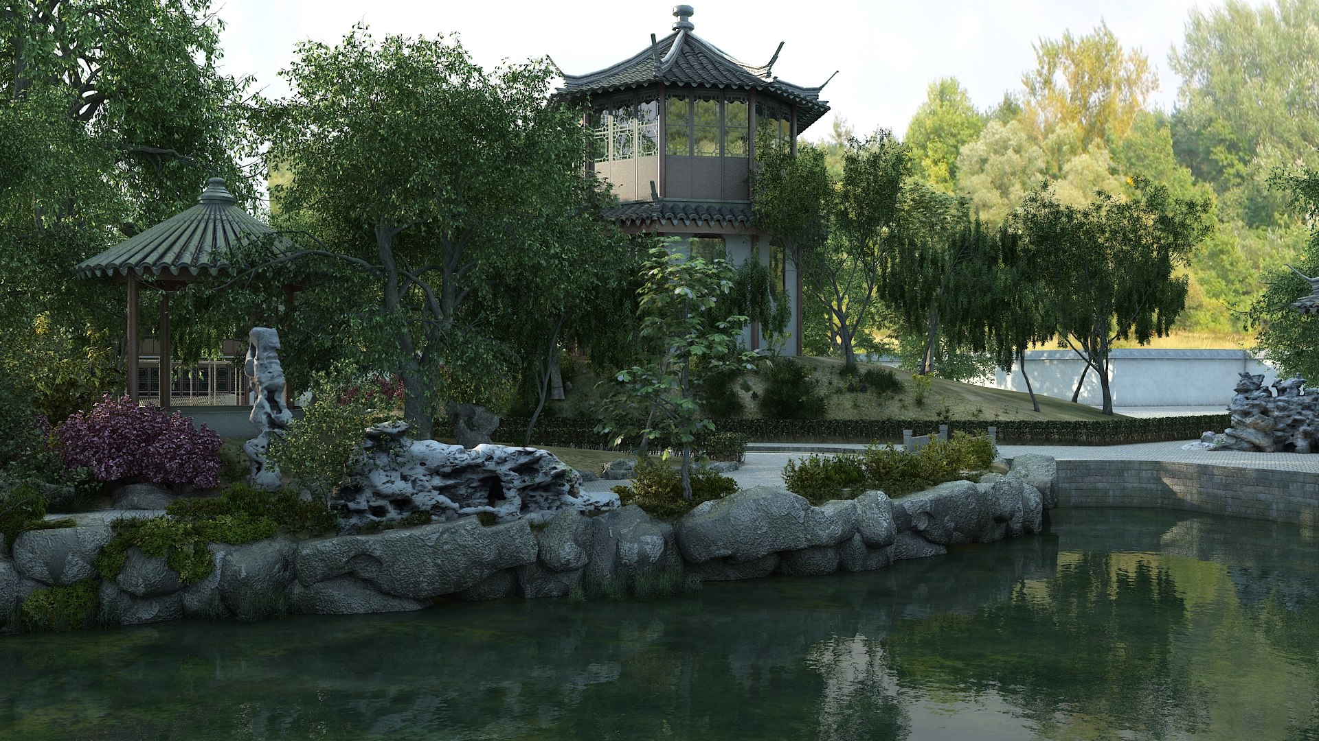 3D Chinese Garden Model - TurboSquid 1841193