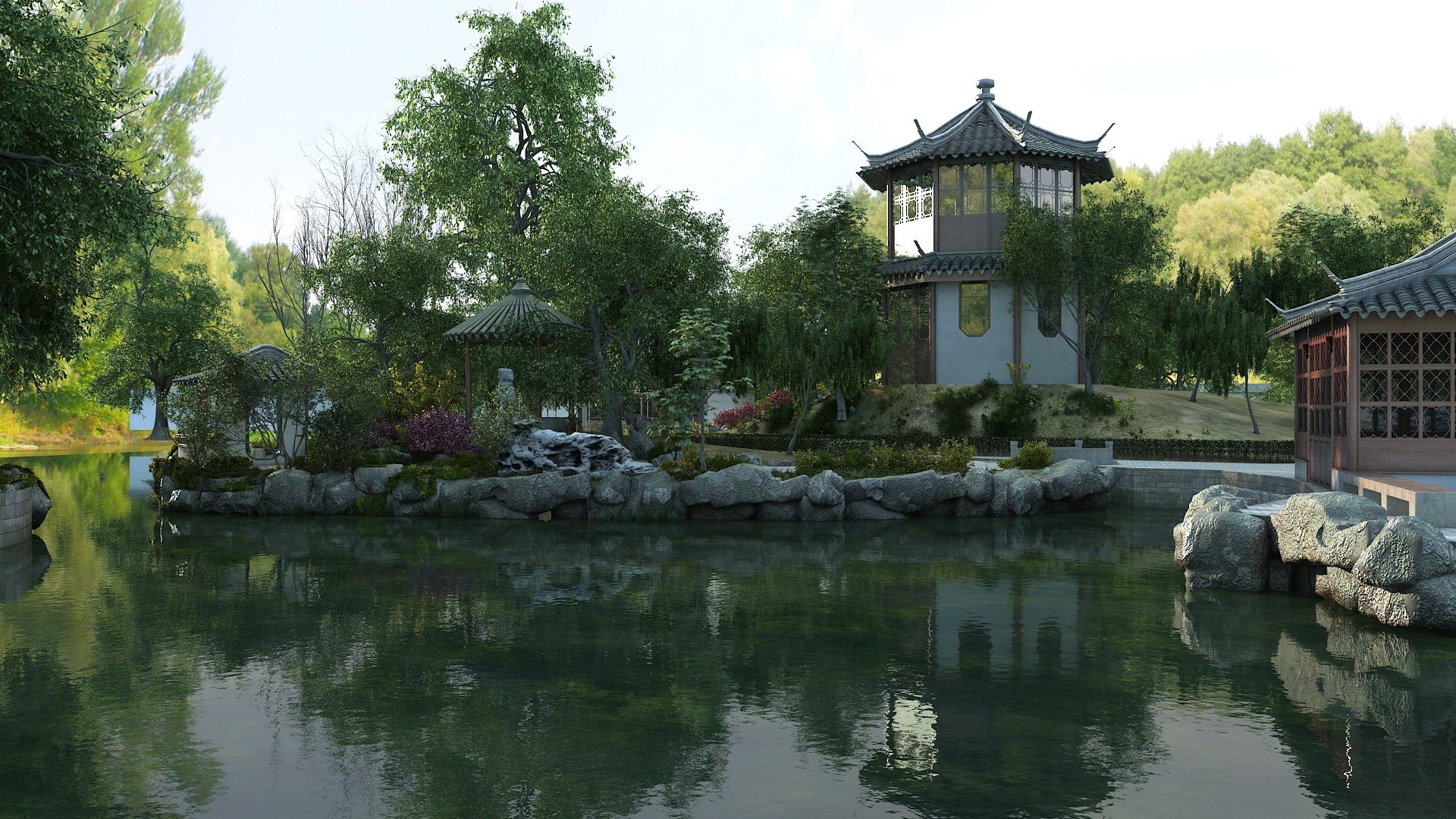 3D Chinese Garden Model - TurboSquid 1841193
