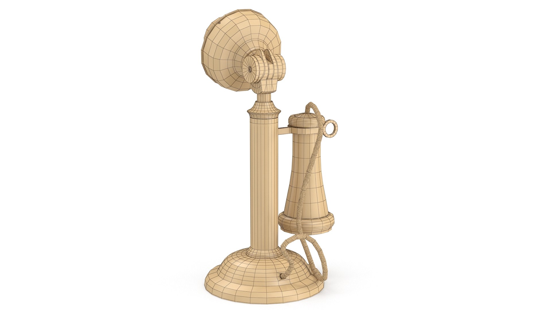3D Antique Phone Candlestick - TurboSquid 1623200