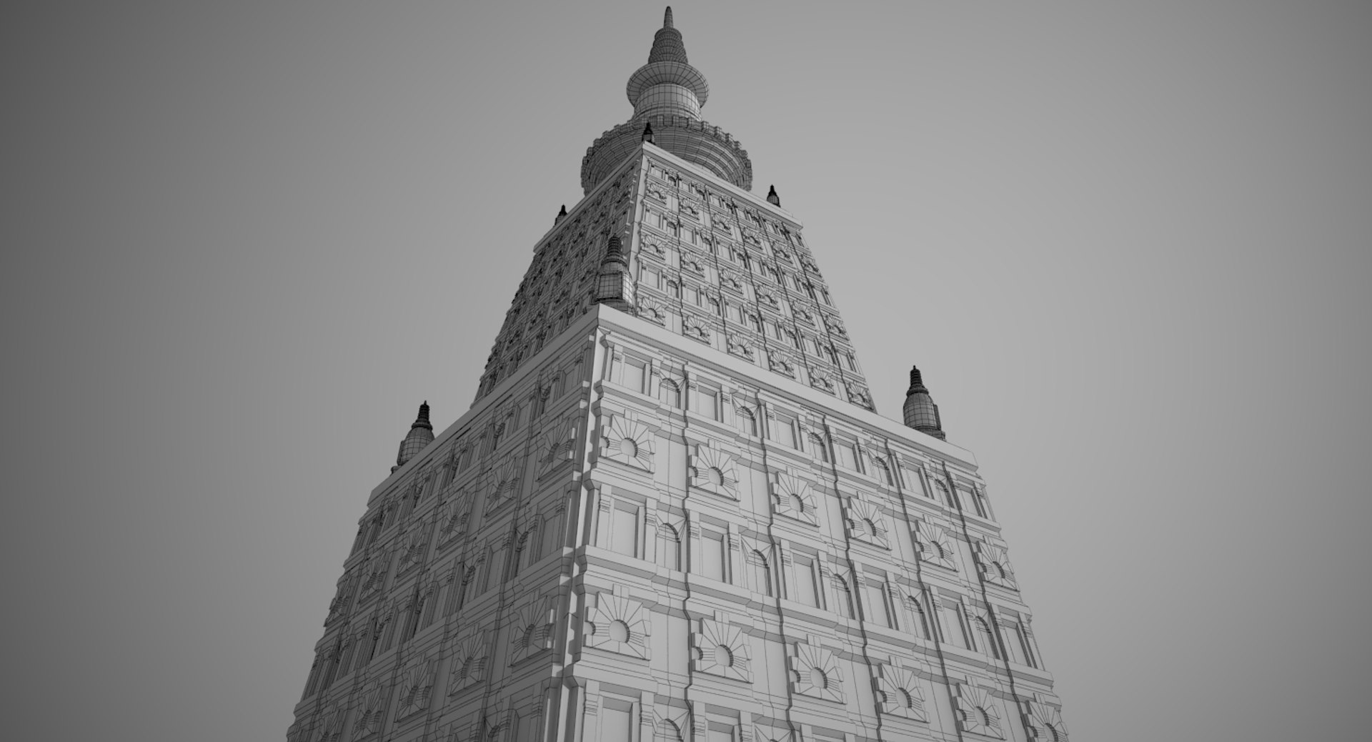 3D nalanda buddhist pagoda | 1148818 | TurboSquid