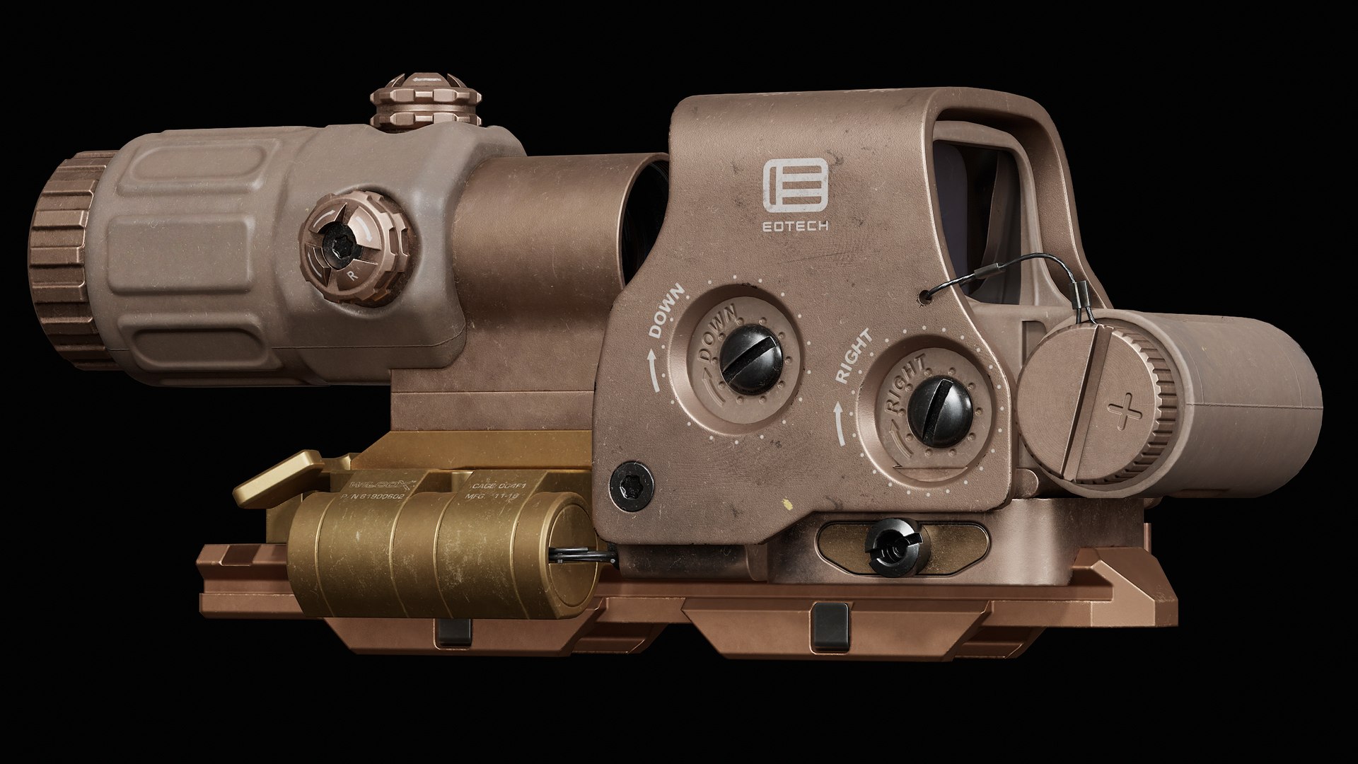 3D Eotech EXPS3 Holographic With Wilcox Riser Mount Model - TurboSquid ...
