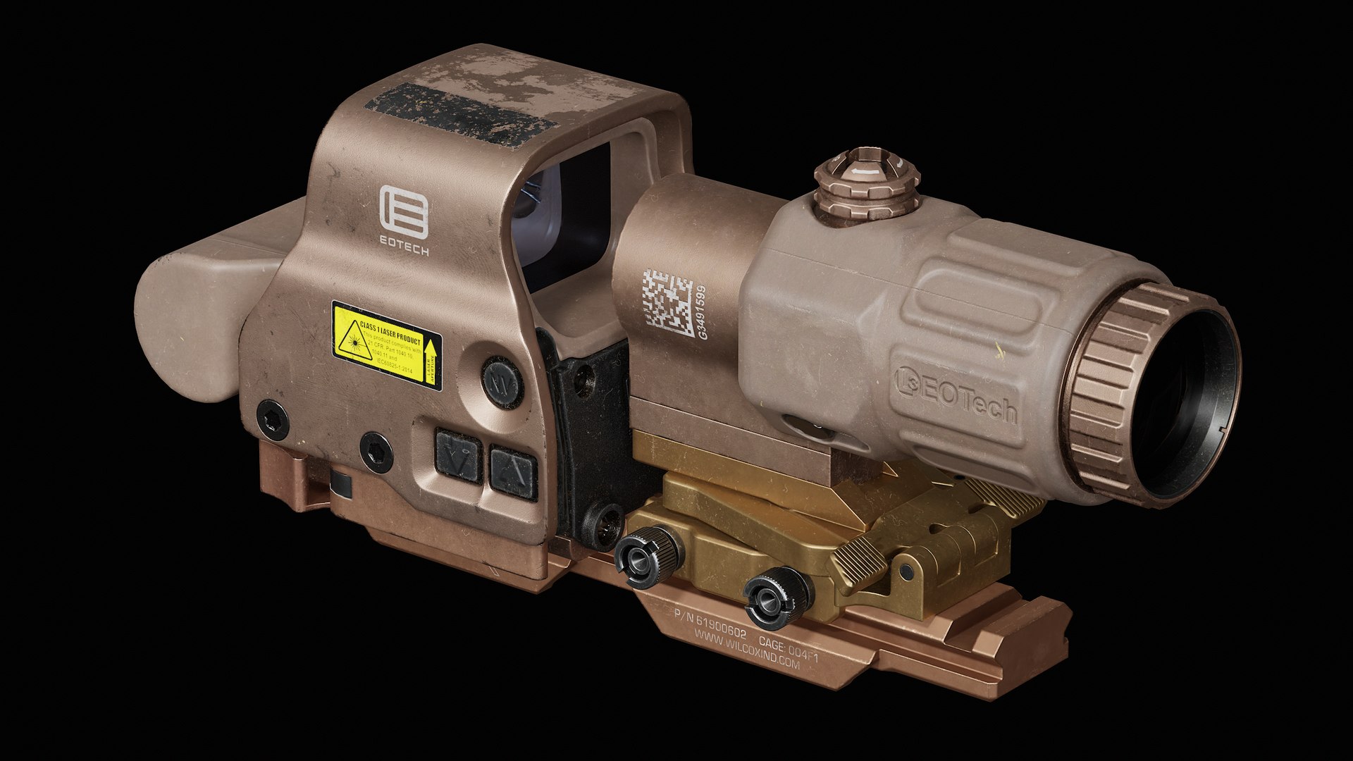 Eotech EXPS3 Holographic with Wilcox Riser Mount3Dモデル - TurboSquid 1939383