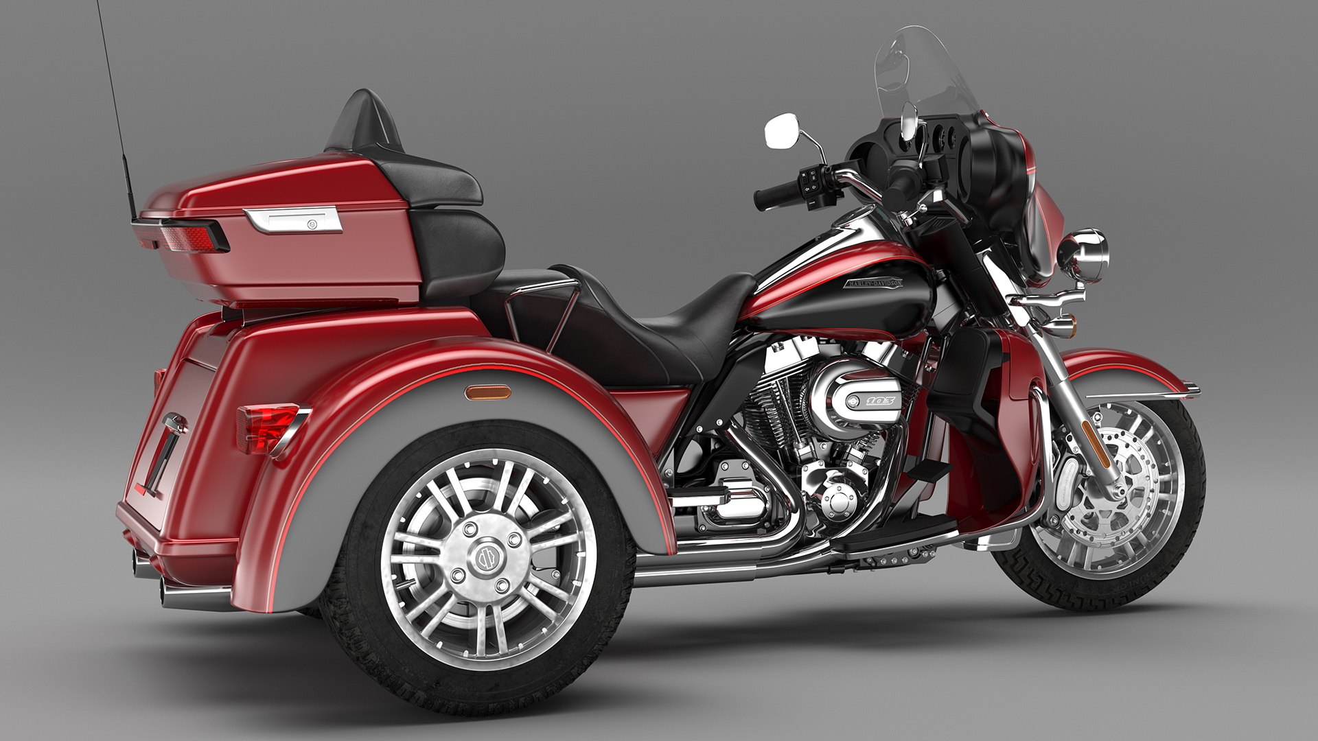 3d harley davidson tri glide