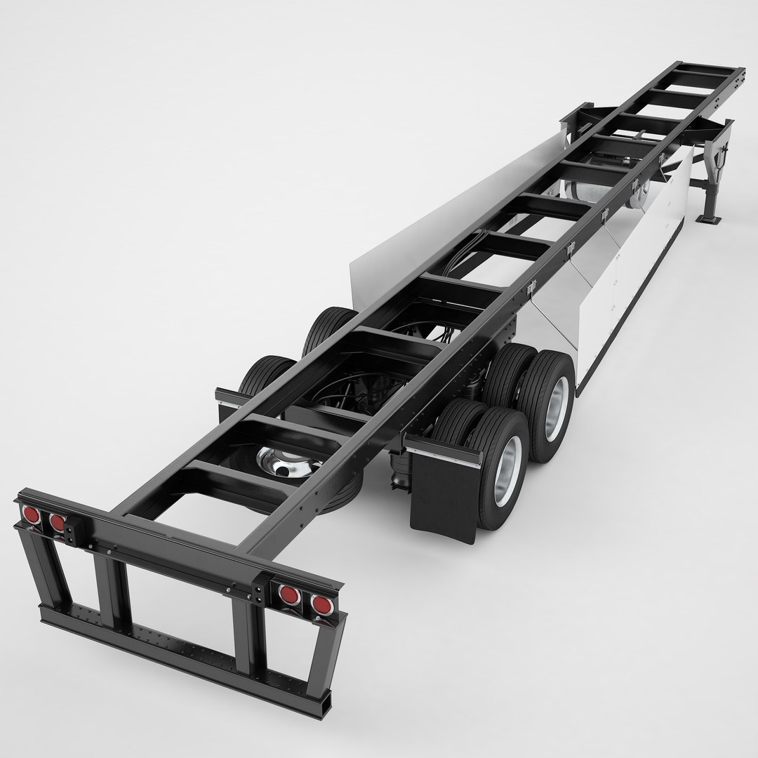 3D Semi Truck Trailer Chassis 01 - TurboSquid 2155622