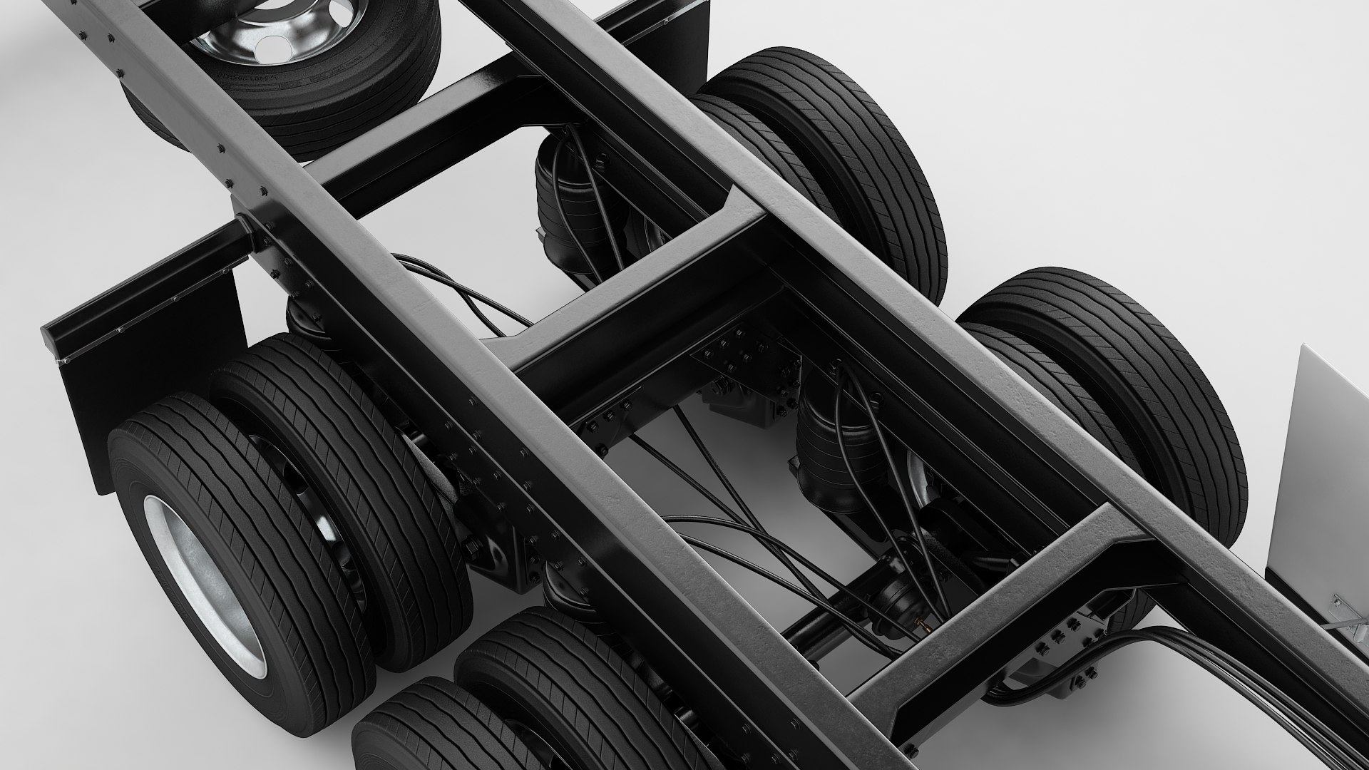 3D Semi Truck Trailer Chassis 01 - TurboSquid 2155622