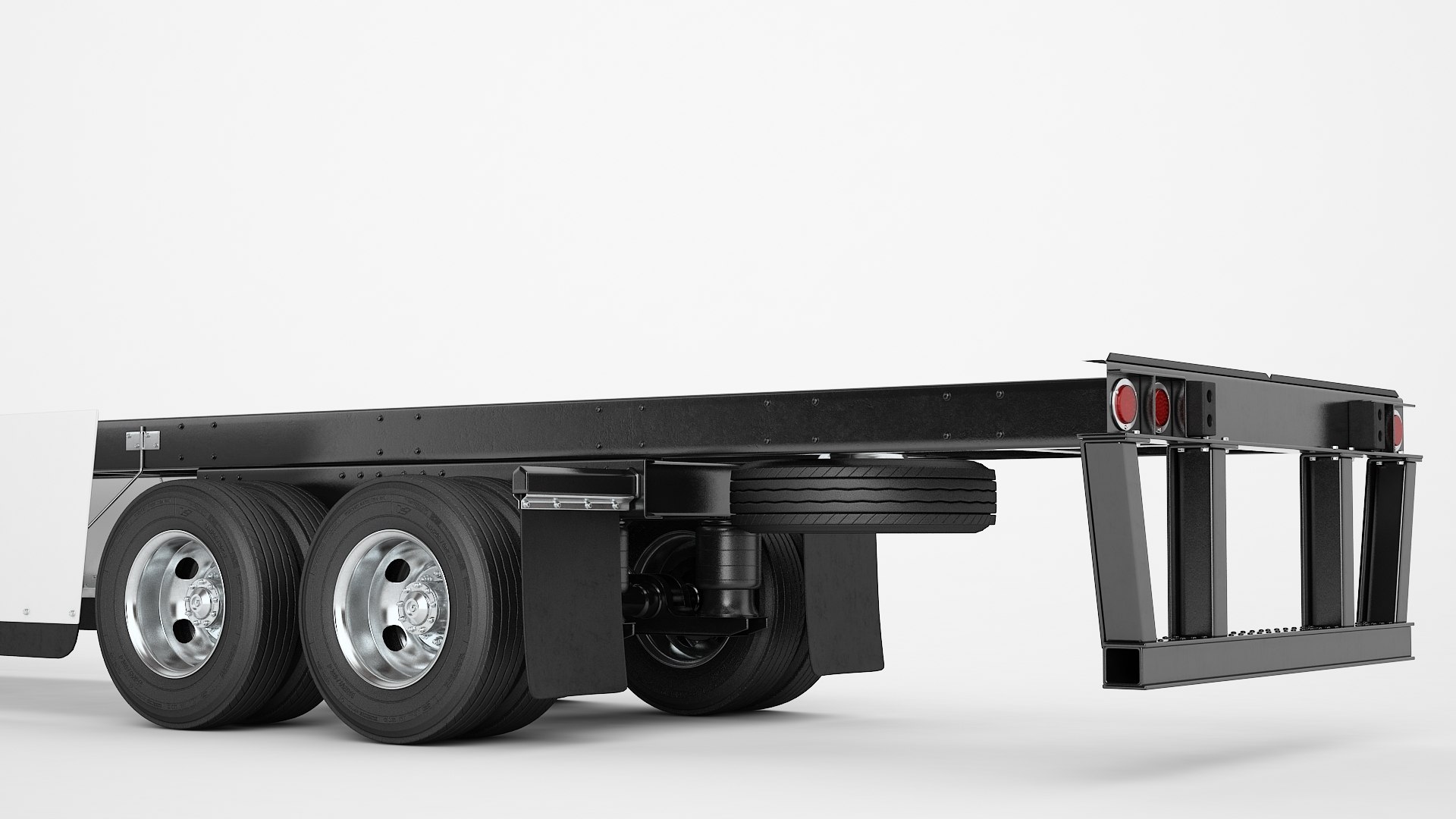 3D Semi Truck Trailer Chassis 01 - TurboSquid 2155622