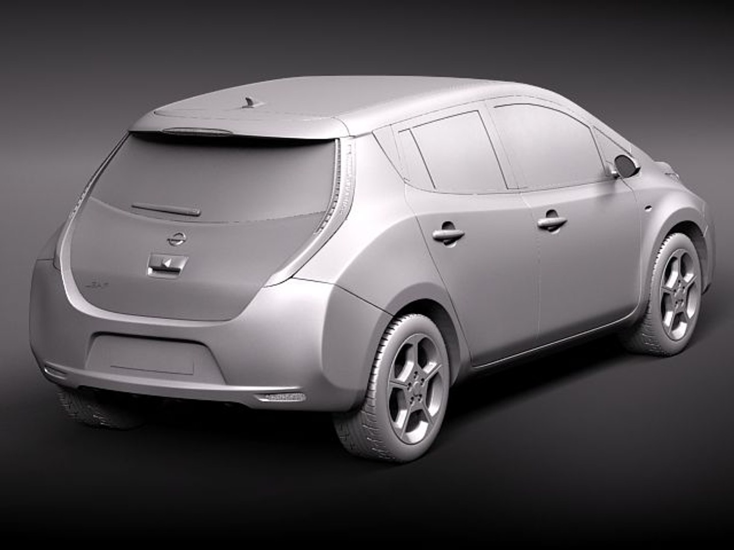 Nissan Leaf 2011 3d Model