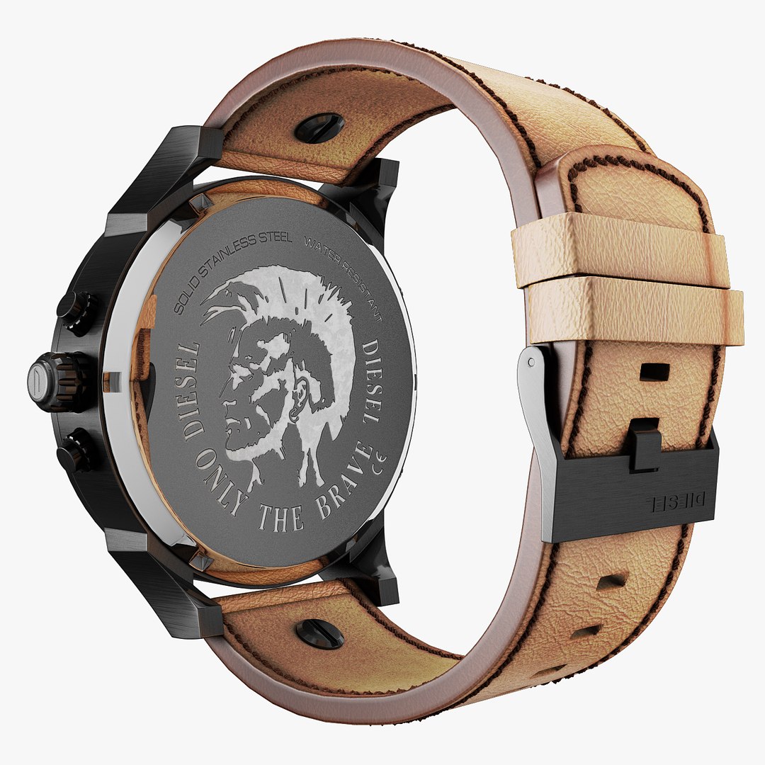 3D Realistic Wrist Watch Diesel Model - TurboSquid 1456928