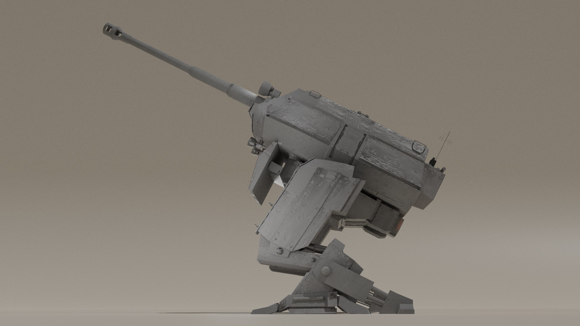Destroyer Mech Walker With RIG And LOWPOLY Default Camo 3D Model ...