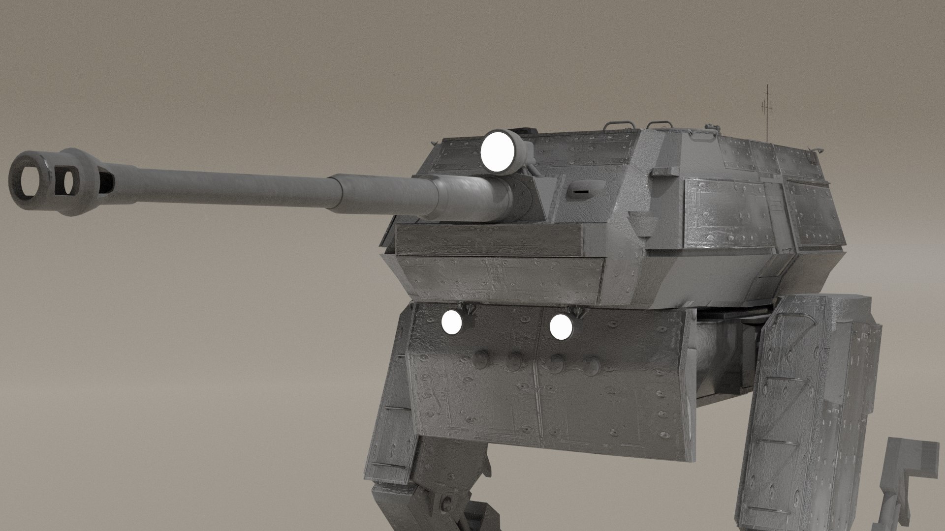 Destroyer Mech Walker With RIG And LOWPOLY Default Camo 3D Model ...