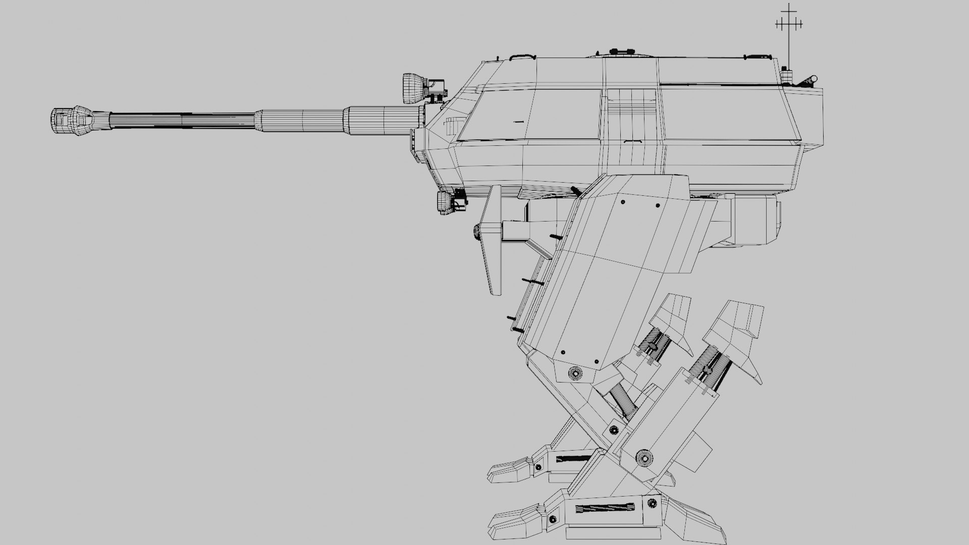 Destroyer Mech Walker With RIG And LOWPOLY Default Camo 3D Model ...