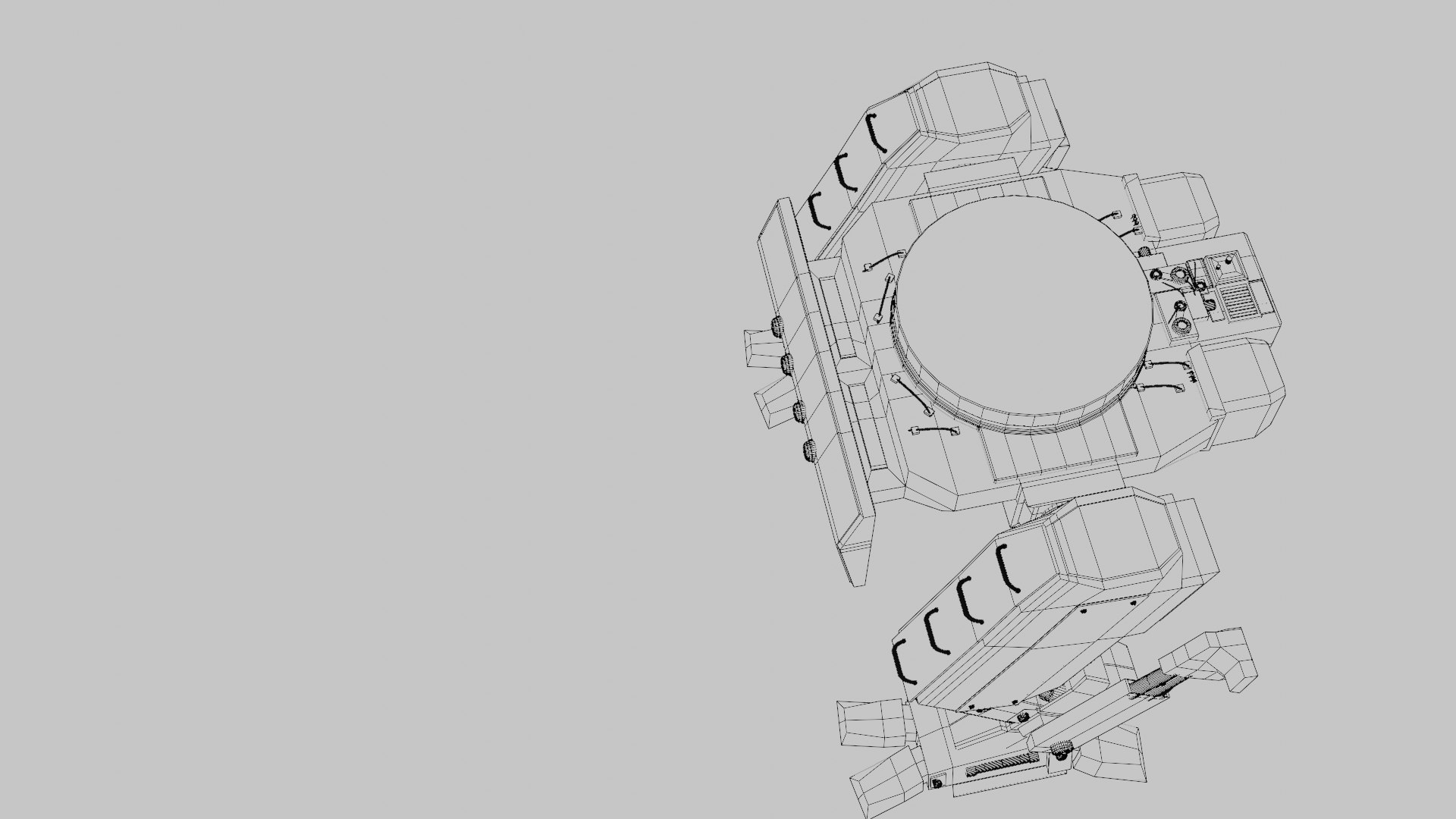Destroyer Mech Walker With RIG And LOWPOLY Default Camo 3D Model ...