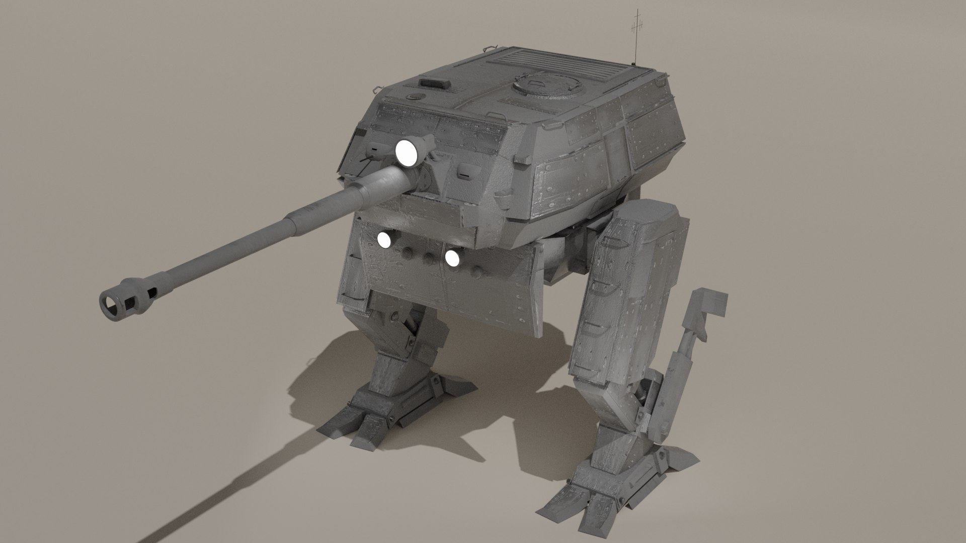 Destroyer Mech Walker With RIG And LOWPOLY Default Camo 3D Model ...