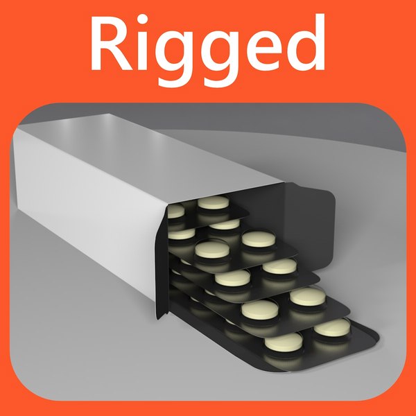 rigged pills 3d c4d