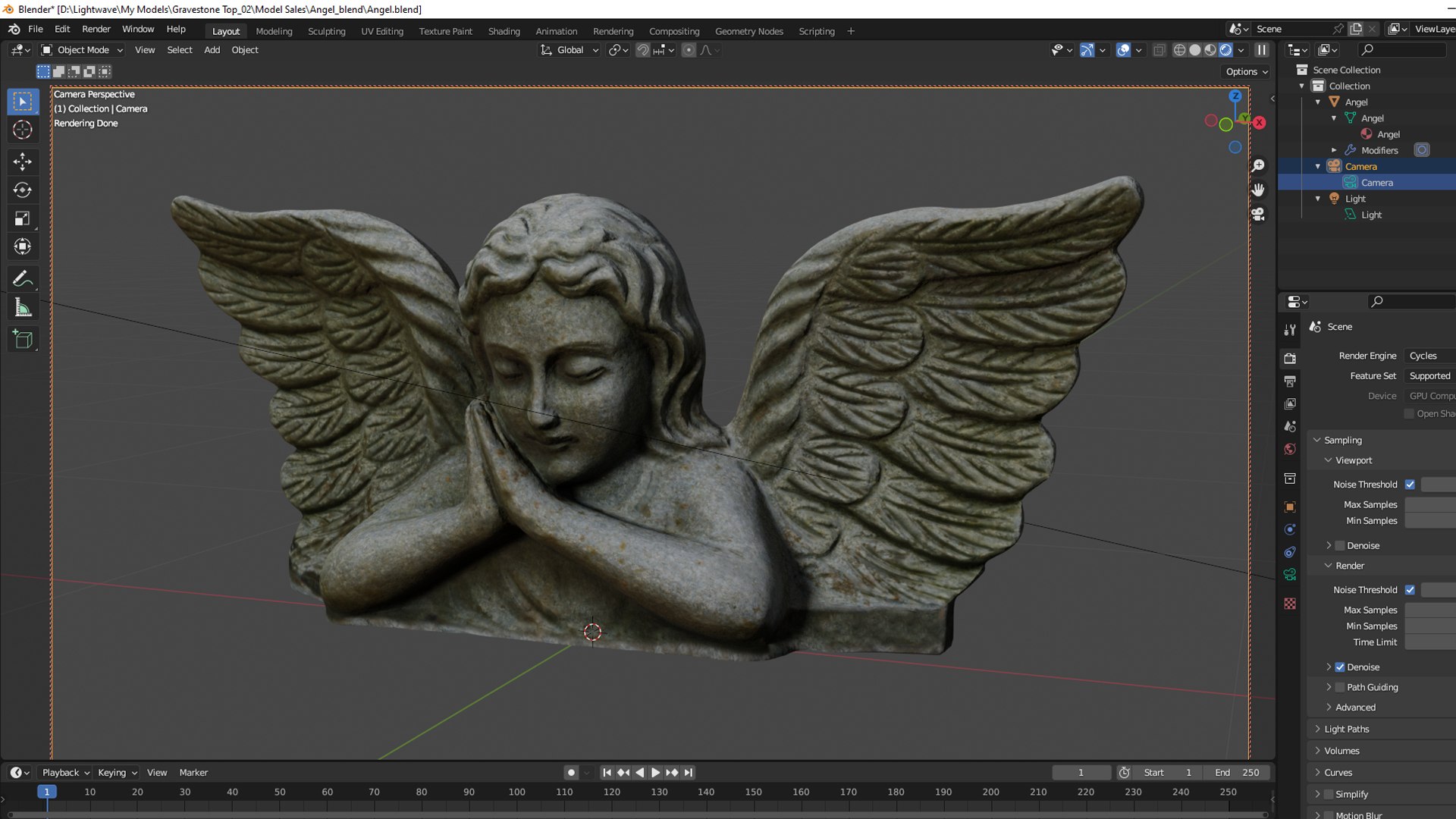 Angel Statue 3D Model - TurboSquid 2116739
