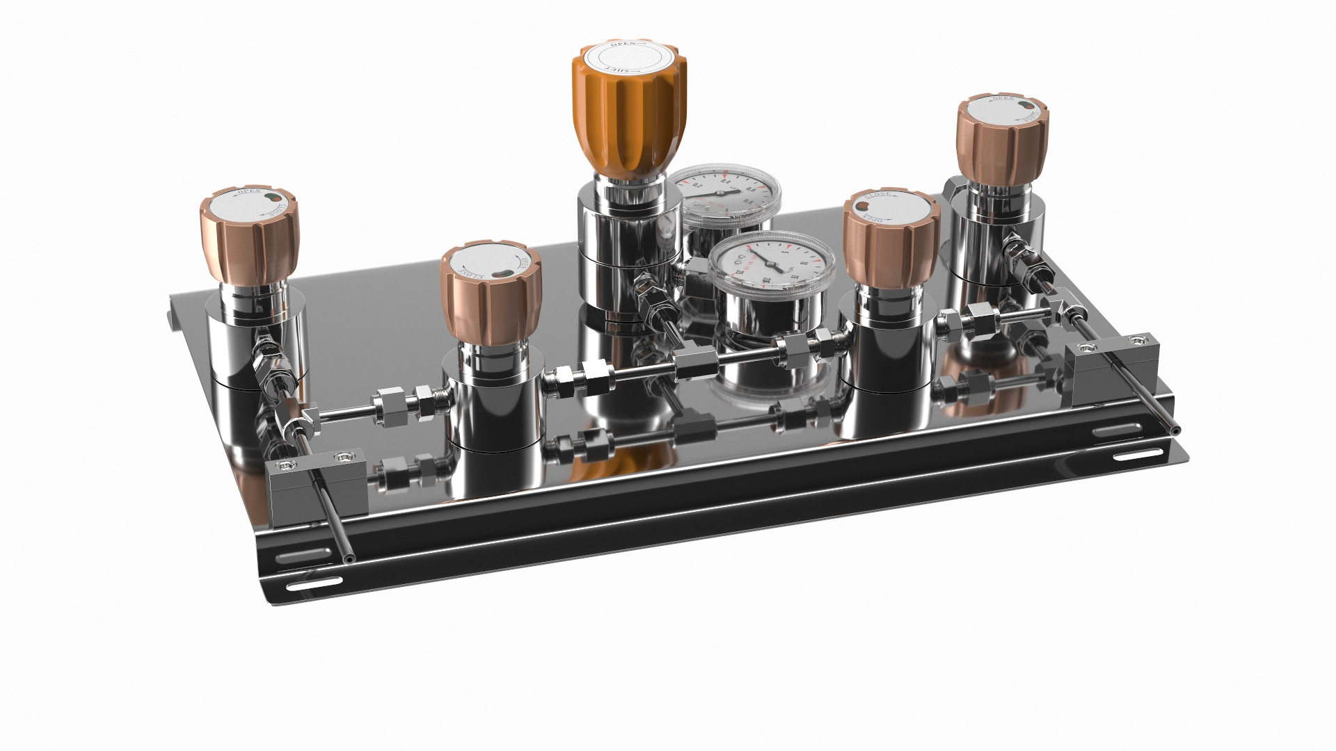 3D Model Lab Industrial Gas Control Panel - TurboSquid 1957832