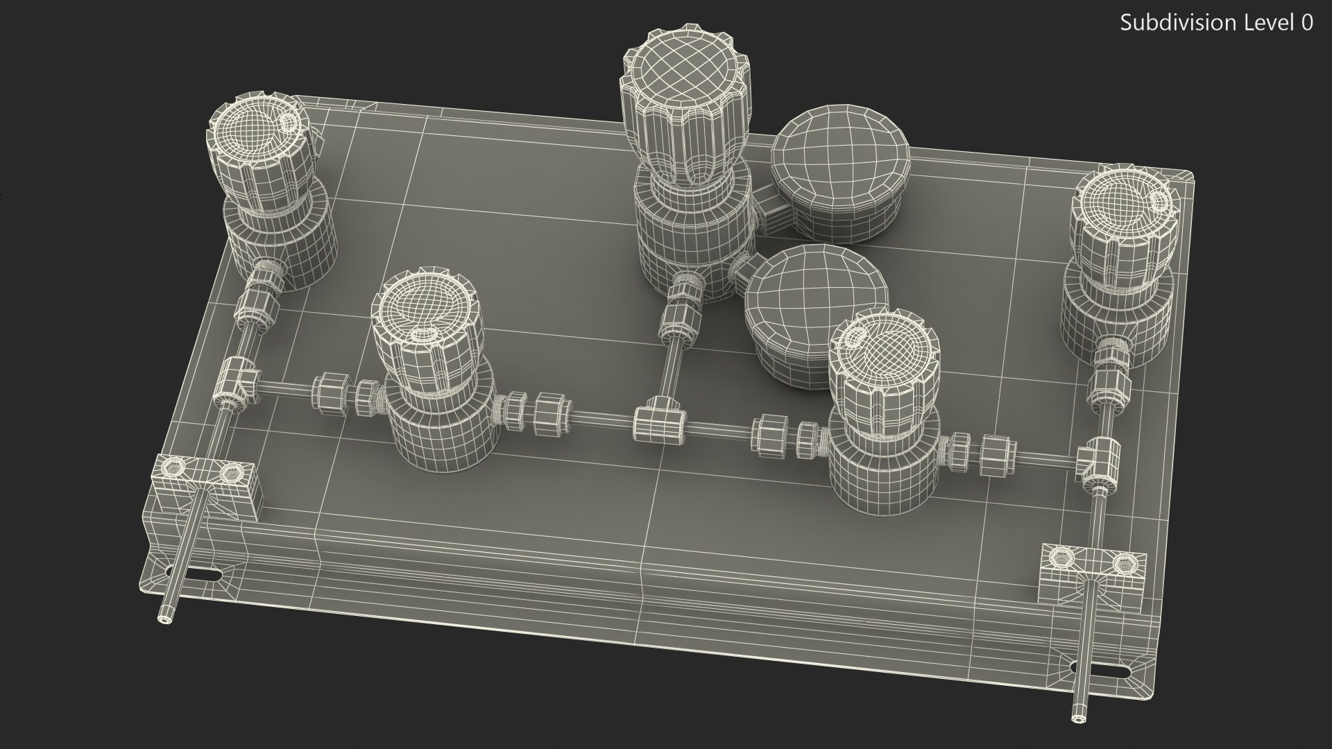 3D model Lab Industrial Gas Control Panel - TurboSquid 1957832