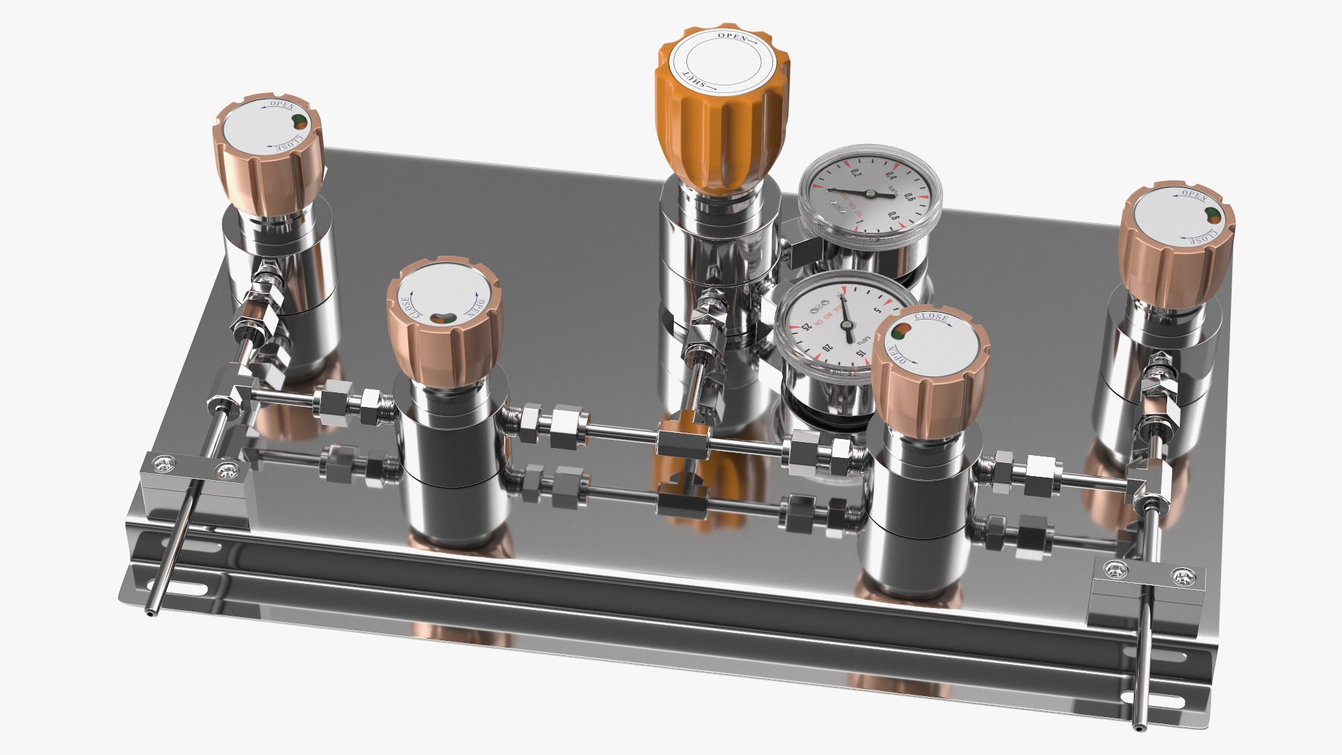 3D Model Lab Industrial Gas Control Panel - TurboSquid 1957832