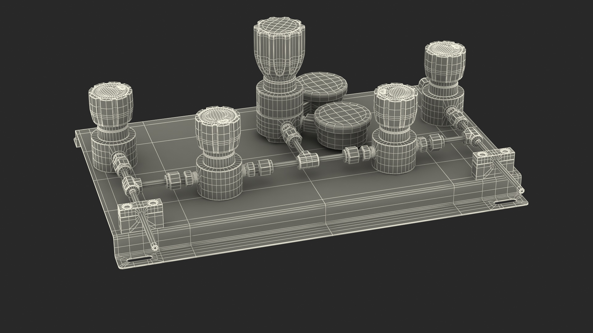 3D Model Lab Industrial Gas Control Panel - TurboSquid 1957832