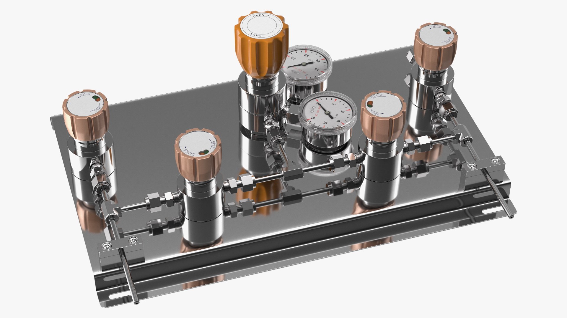 3D model Lab Industrial Gas Control Panel - TurboSquid 1957832