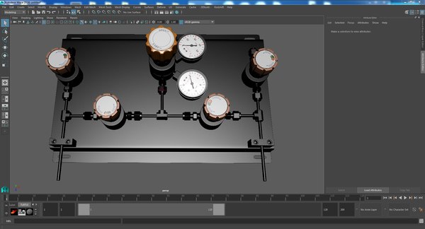 modelo 3d Panel de control de gases industriales de laboratorio ...