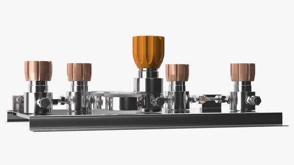 modelo 3d Panel de control de gases industriales de laboratorio ...