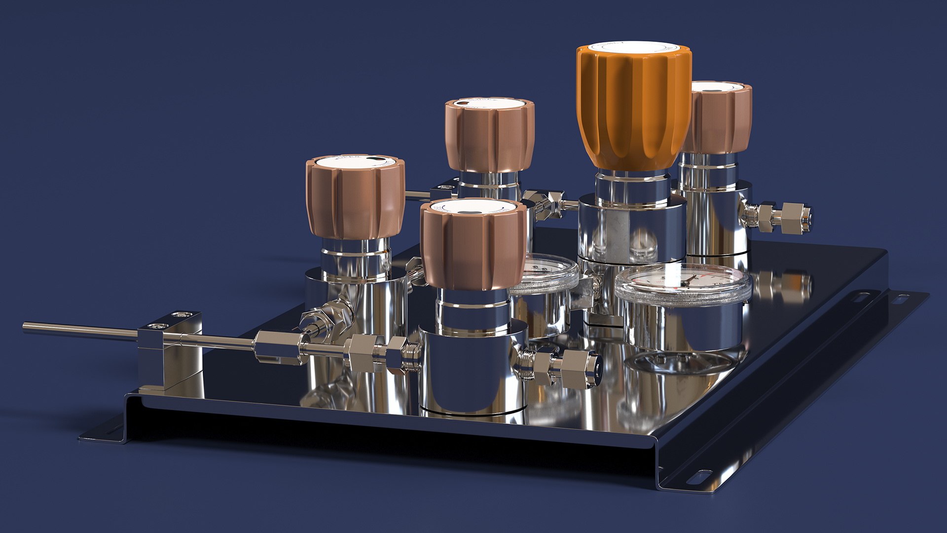 3D Model Lab Industrial Gas Control Panel - TurboSquid 1957832