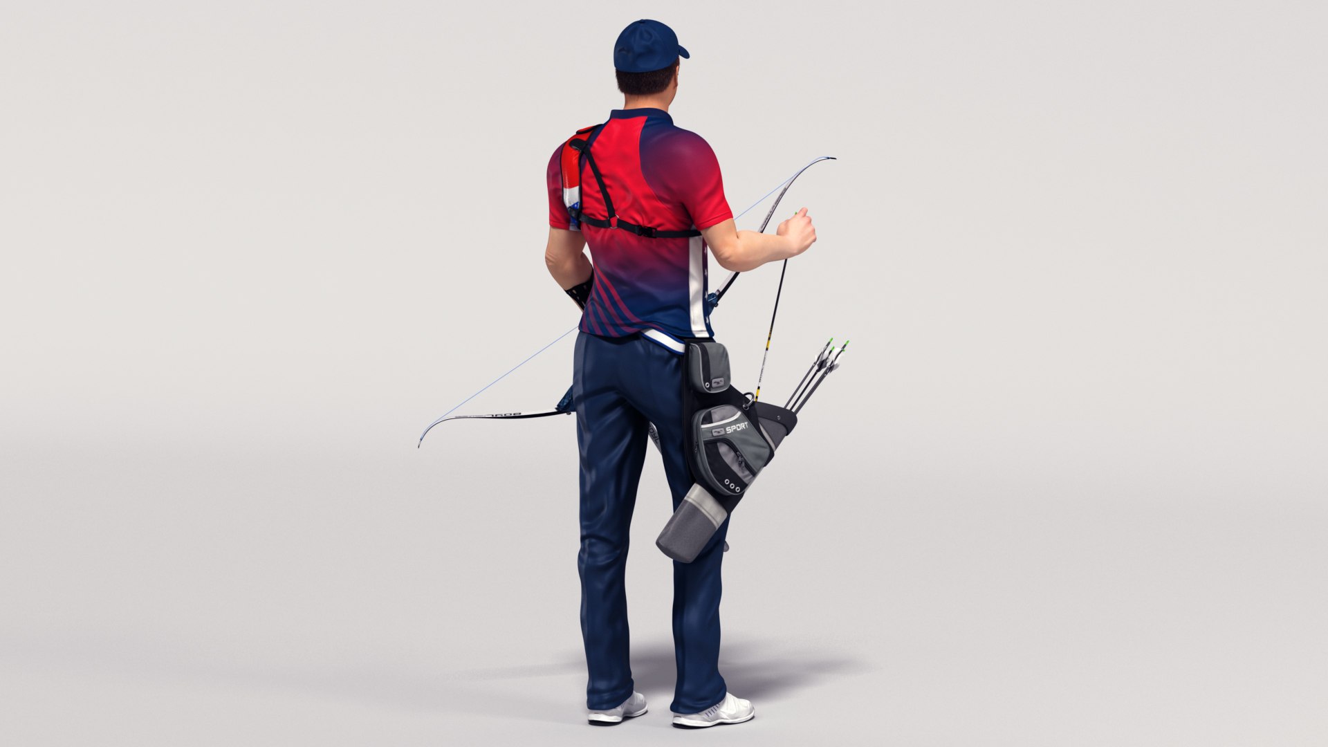 Male Olympic Archery Animated HQ 3D Model - TurboSquid 1842375