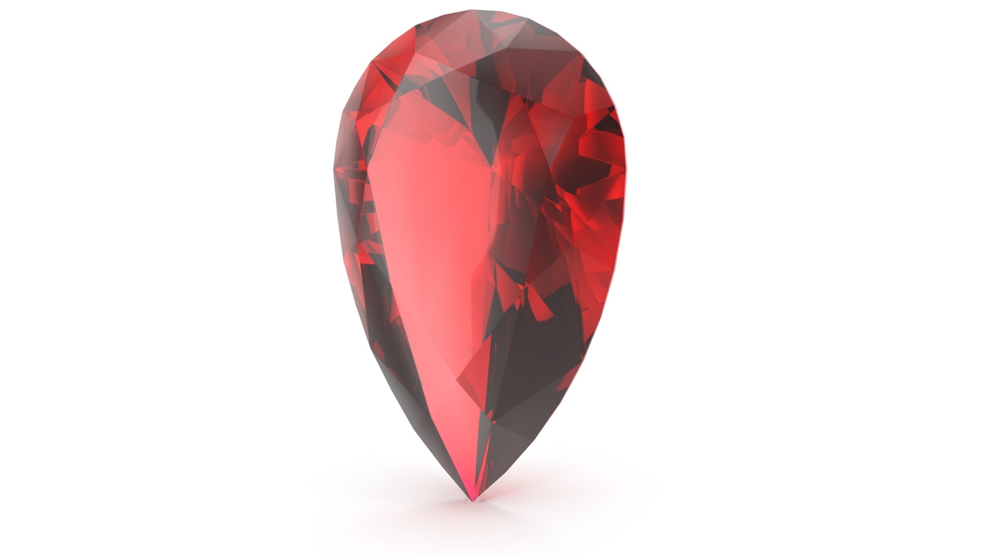 Pear Cut Ruby Model - TurboSquid 1867668