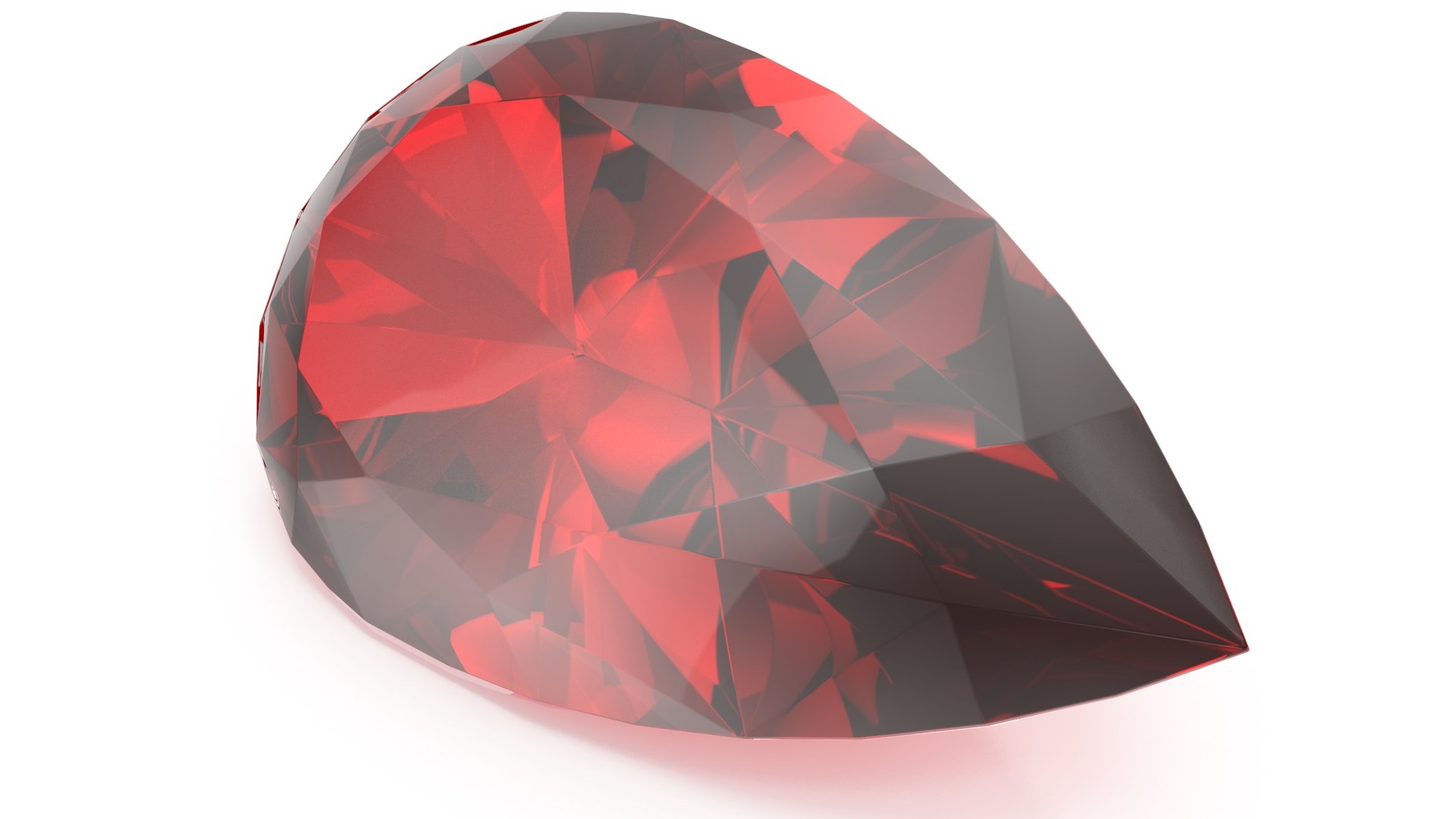Pear Cut Ruby Model - TurboSquid 1867668