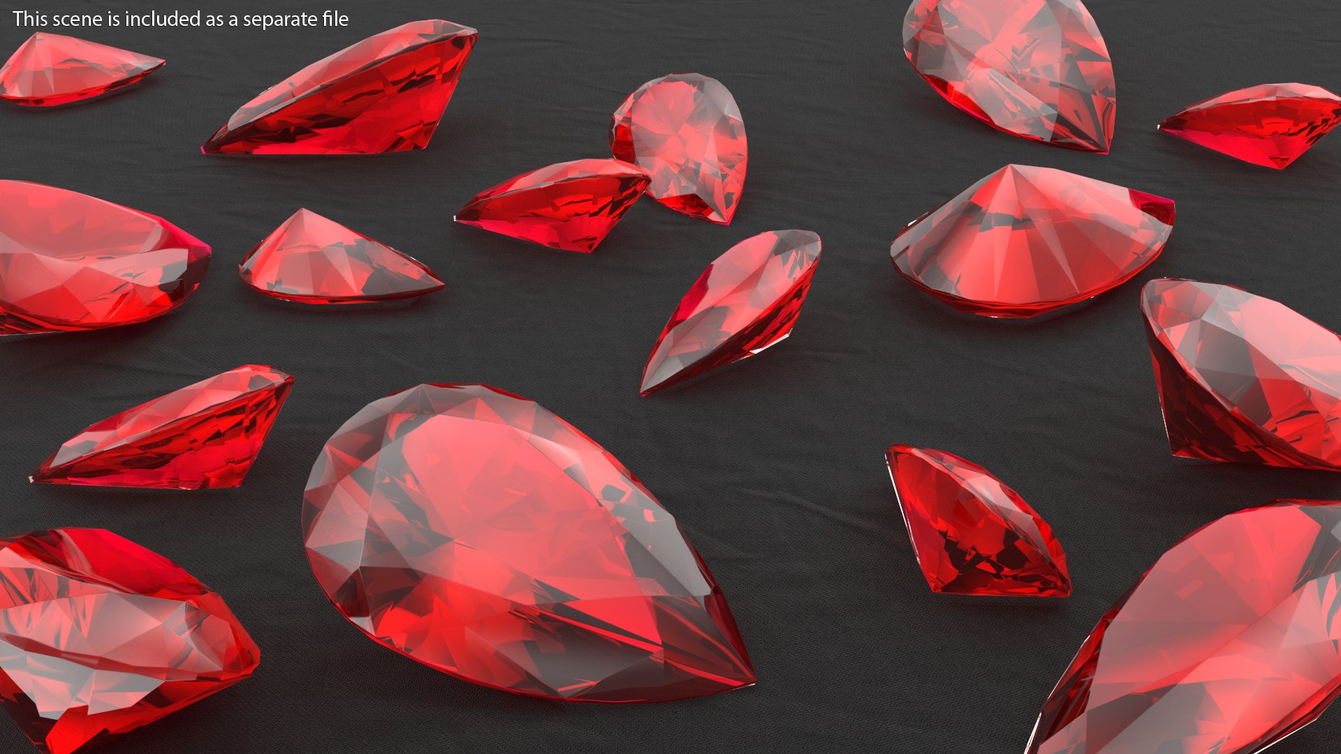 Pear Cut Ruby Model - TurboSquid 1867668