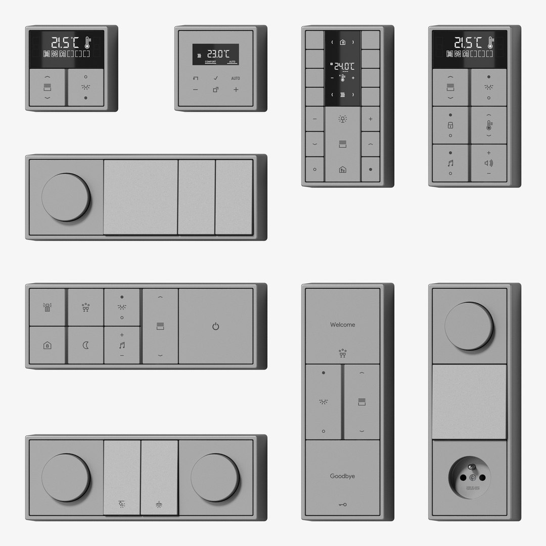 3D JUNG LS Cube KNX Smart Home Kit 50 Items - TurboSquid 1990773