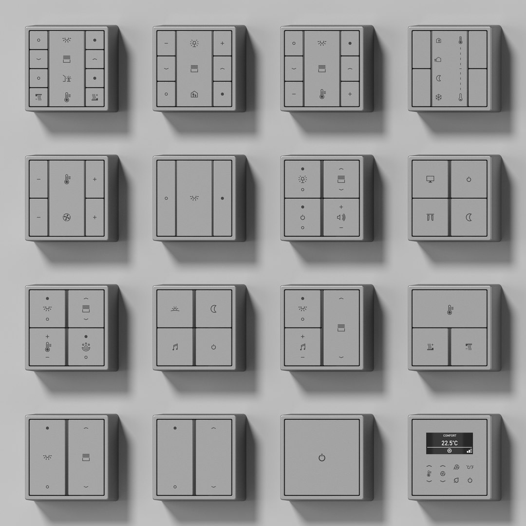 3D JUNG LS Cube KNX Smart Home Kit 50 Items - TurboSquid 1990773