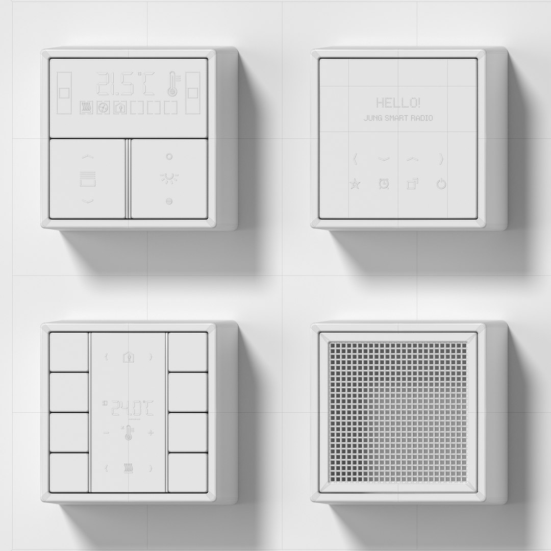 3D JUNG LS Cube KNX Smart Home Kit 50 Items - TurboSquid 1990773