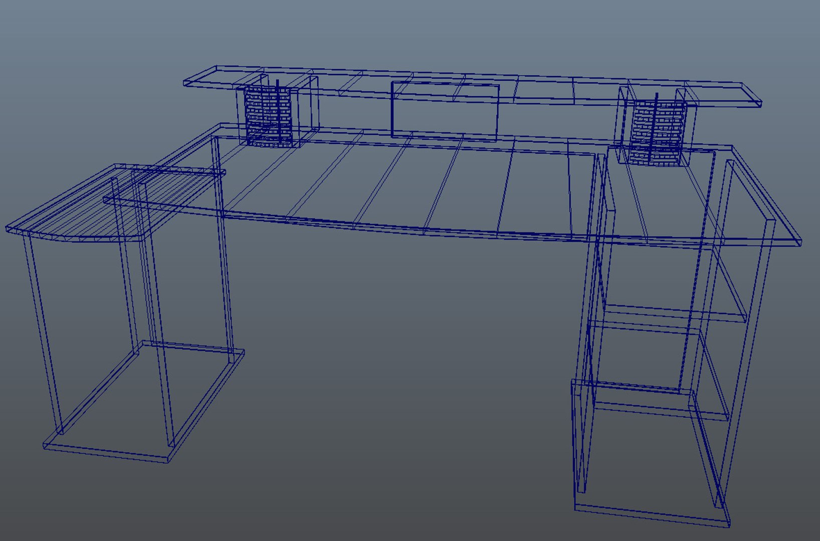 Multiple Computer Desk 3d Model