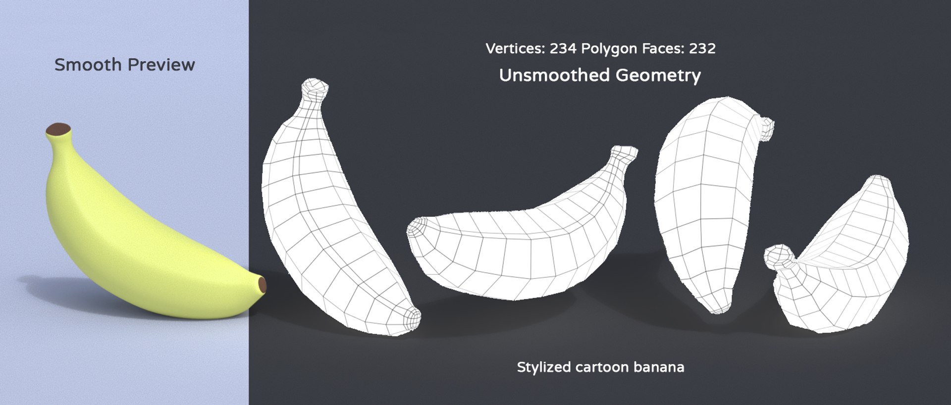 3D Stylized Banana Model - TurboSquid 1453182