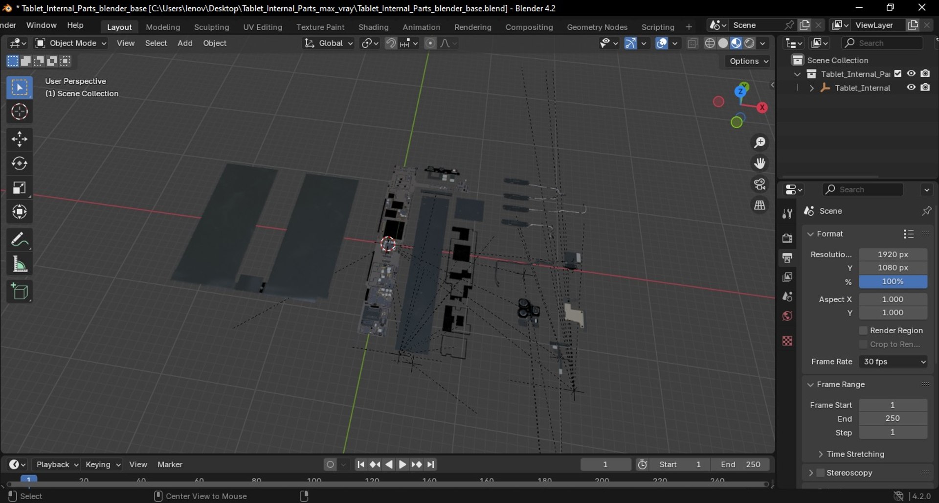 3D Tablet Internal Parts - TurboSquid 2368927