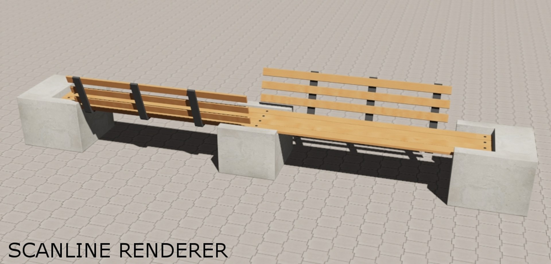 Modular Bench 3d Model