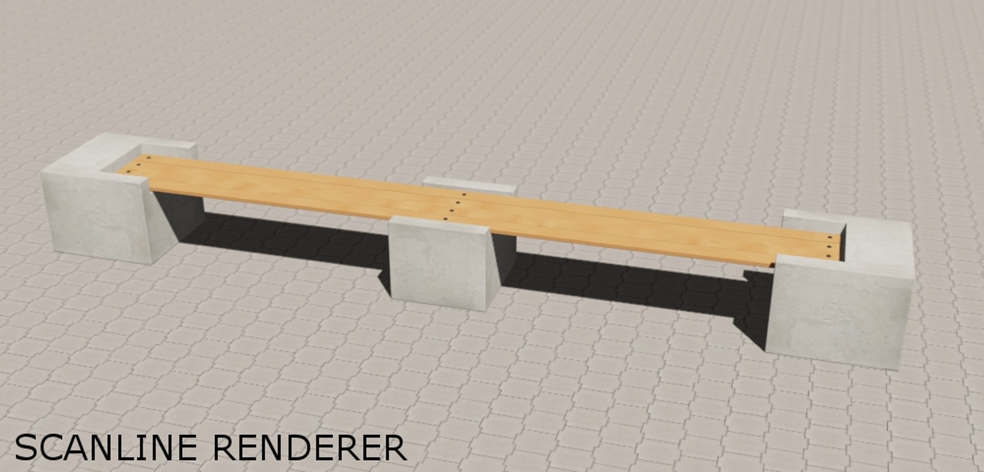 Modular Bench 3d Model