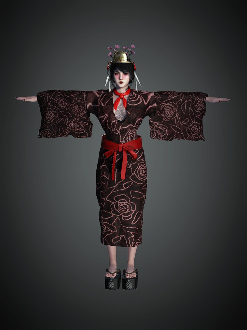 3D 3D Japanese Female Character 02 Model - TurboSquid 1915884
