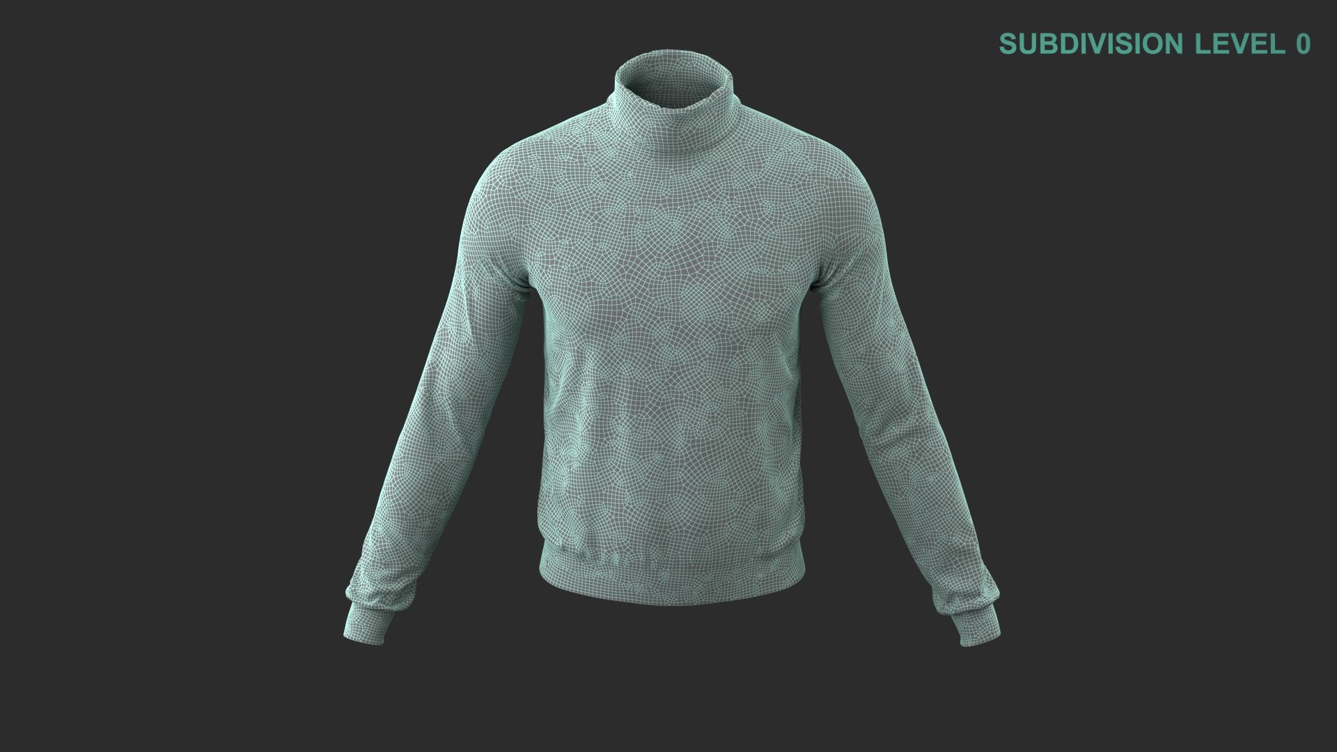 3D Turtleneck Sweater Model - TurboSquid 2140381
