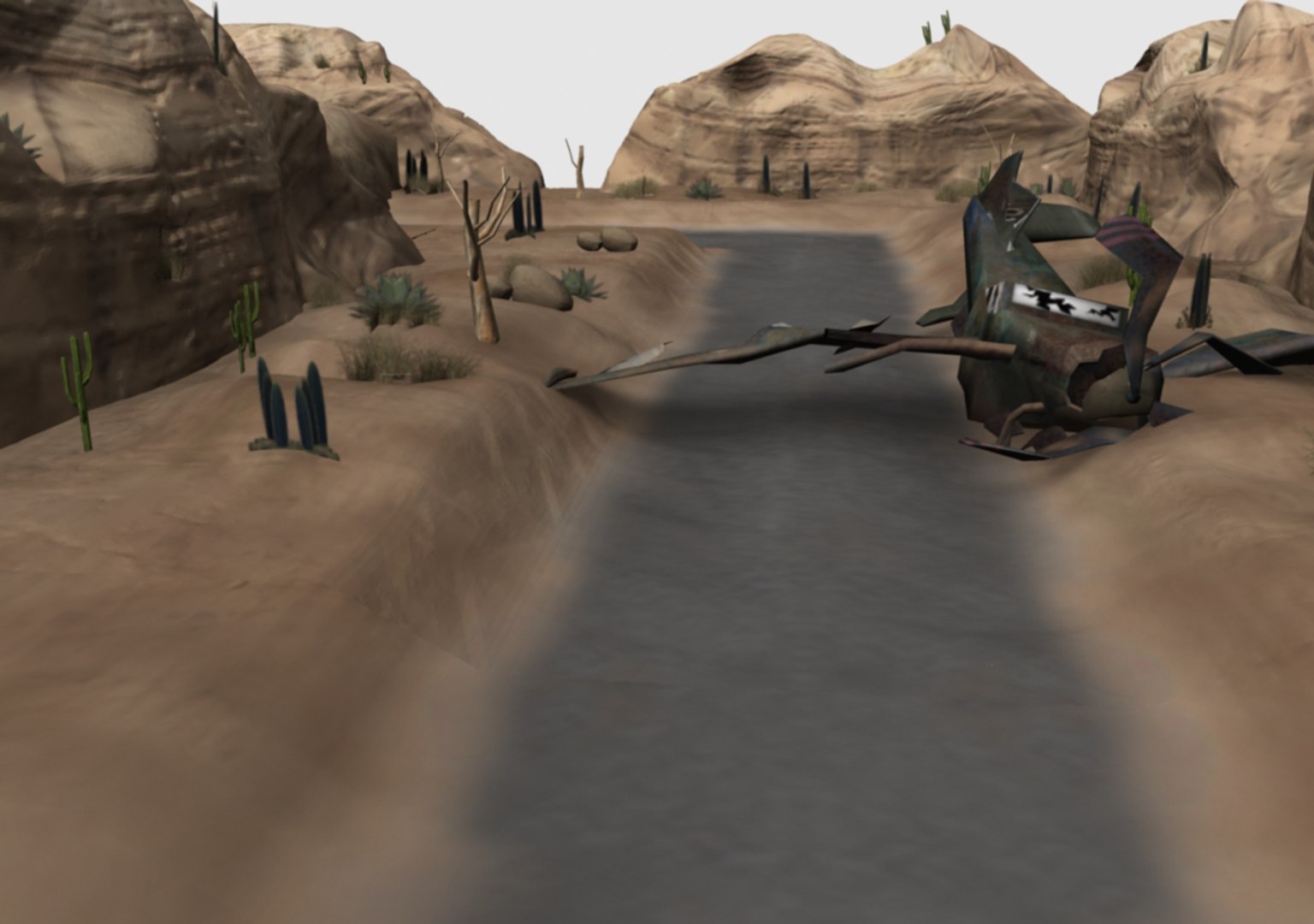 Desert L T Obstacles 3d 3ds