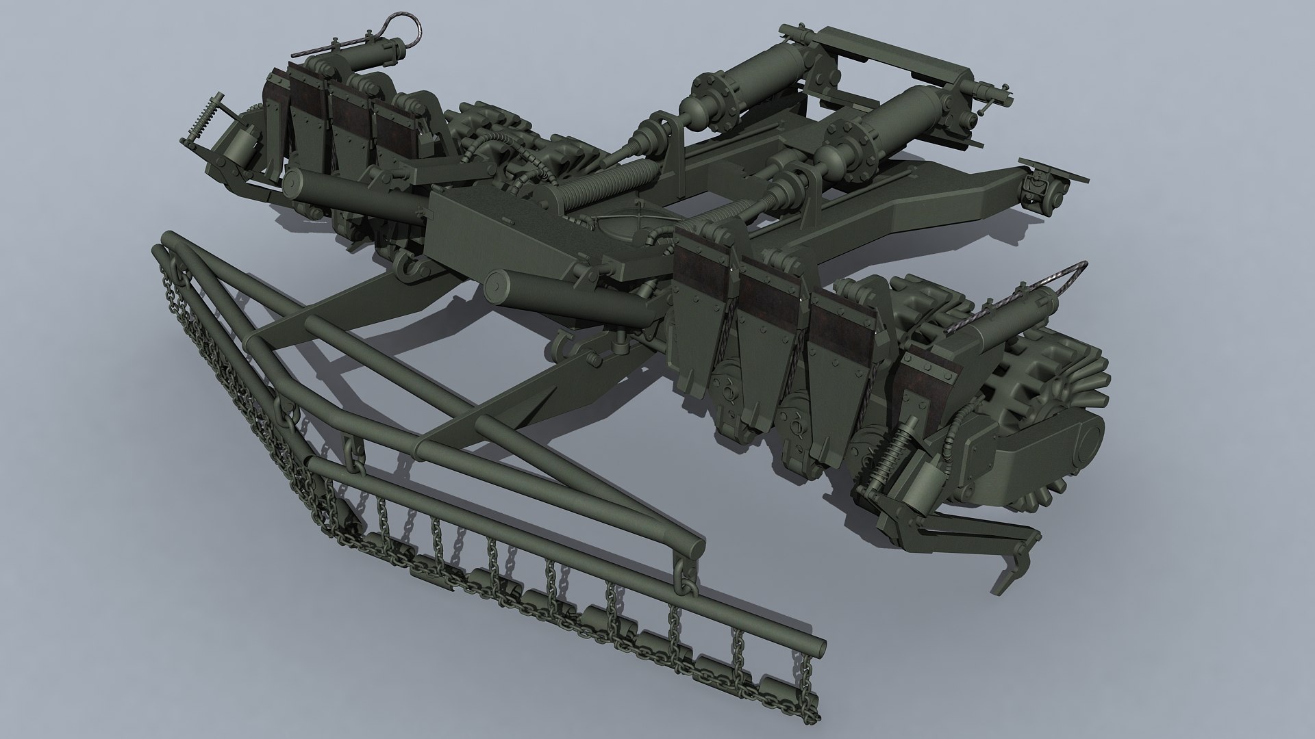 TMT-K Tank Mine Roller 3D Model - TurboSquid 1722396