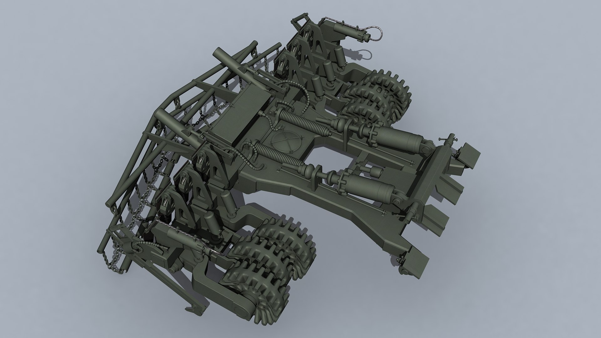 TMT-K Tank Mine Roller 3D Model - TurboSquid 1722396
