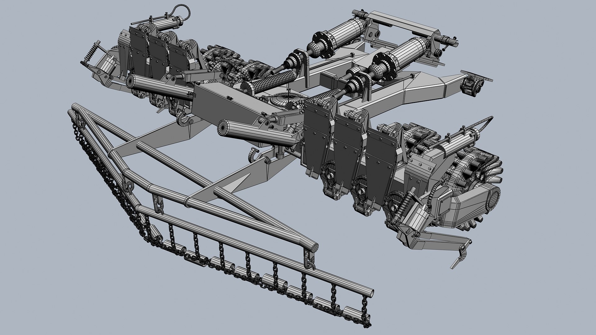 TMT-K Tank Mine Roller 3D Model - TurboSquid 1722396