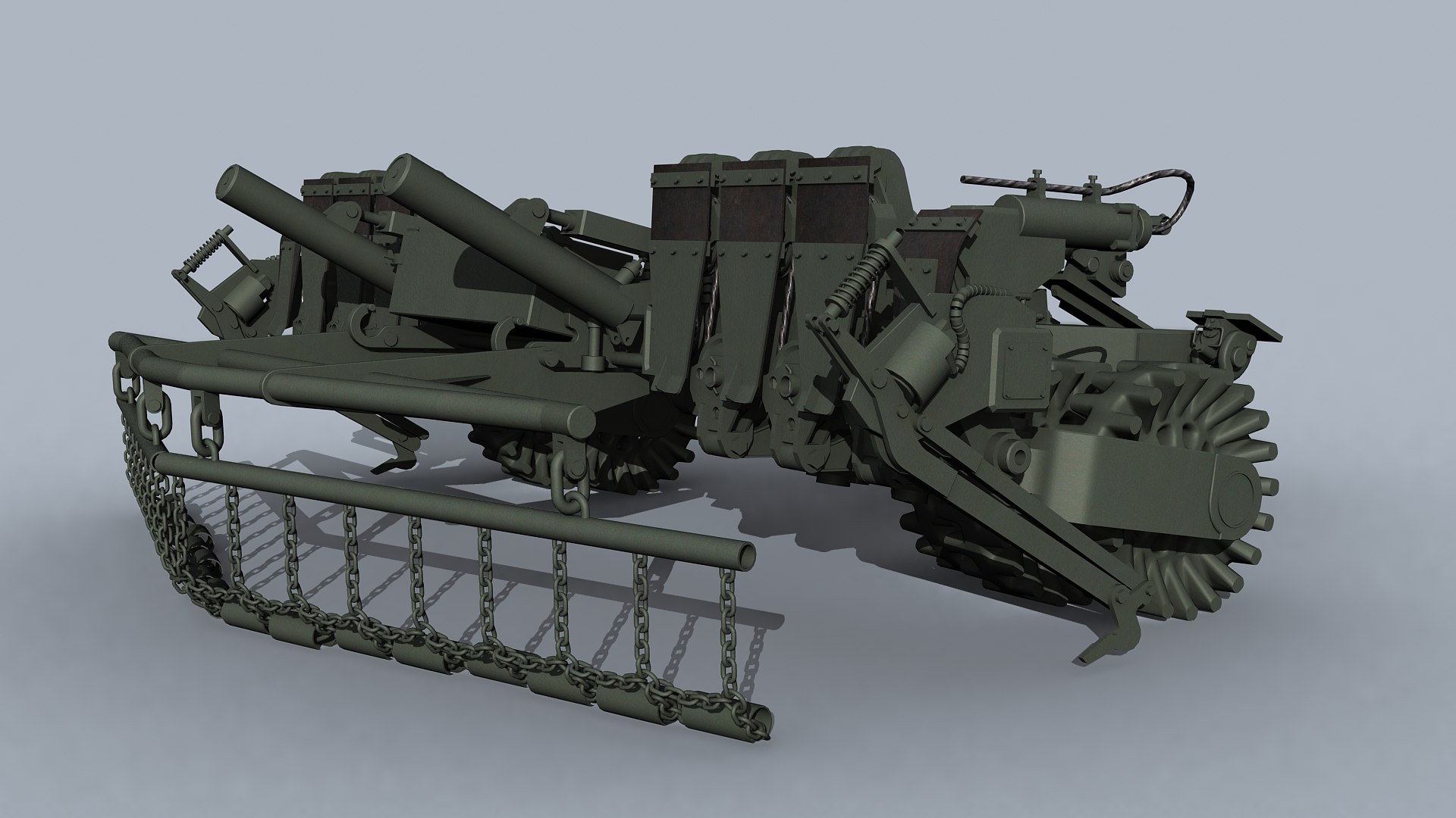 TMT-K Tank Mine Roller 3D Model - TurboSquid 1722396